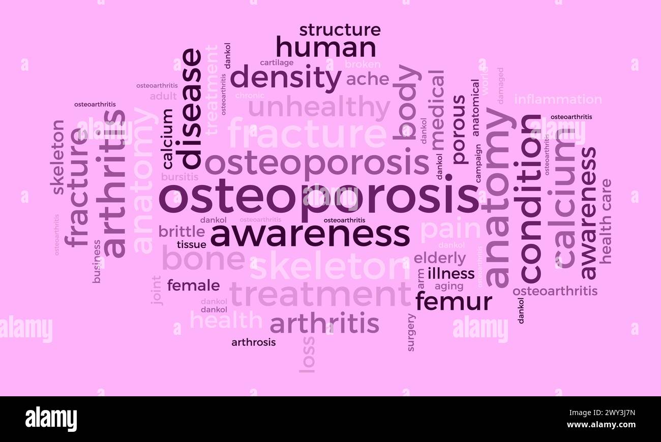 Osteoporosis Word Cloud Template Health And Medical Awareness Concept 1432