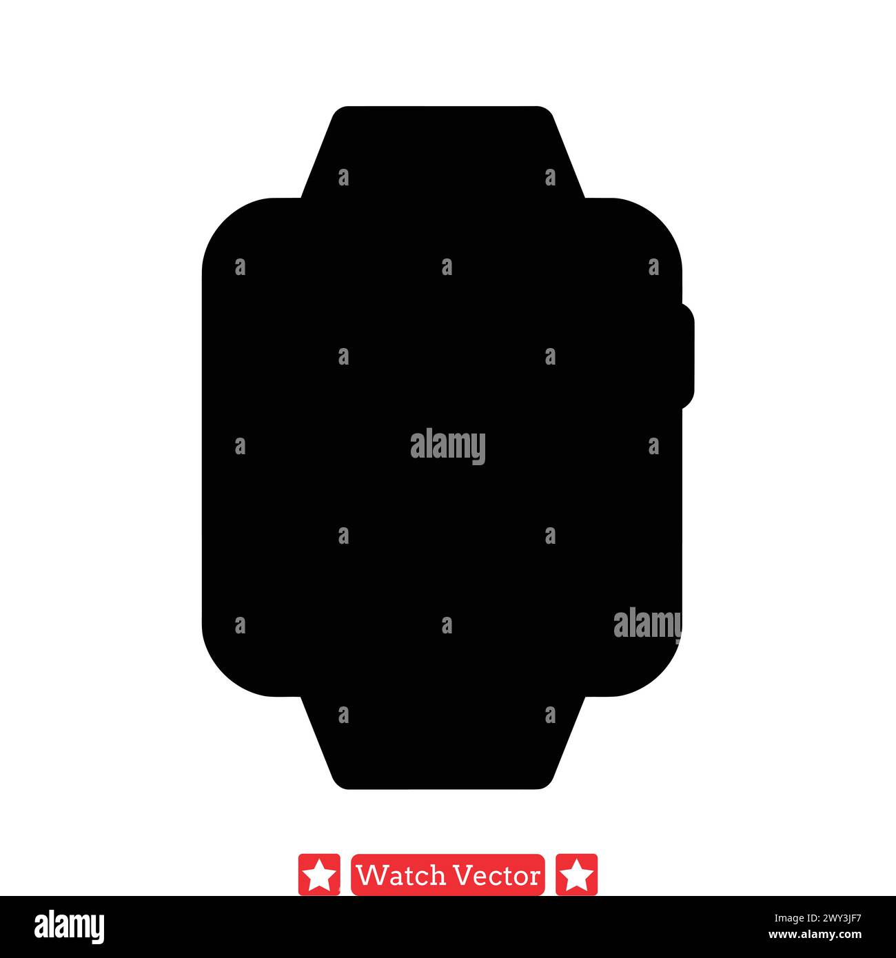 Tech Wear Vector Set Smartwatch Silhouettes for Web Design, Mobile Apps ...