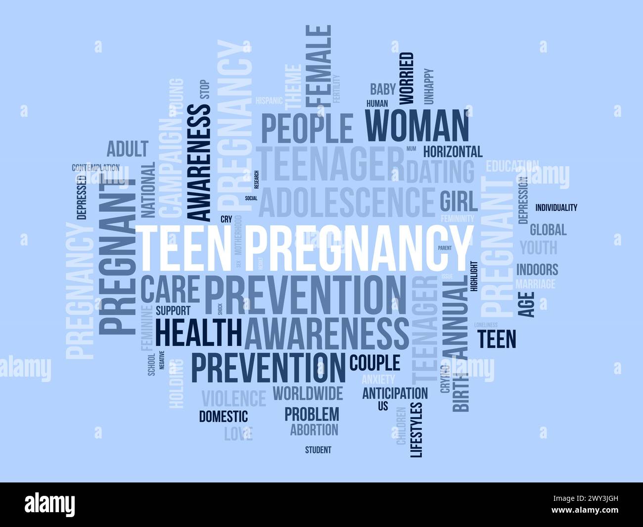 Teen Pregnancy Prevention word cloud template. Health and Medical ...