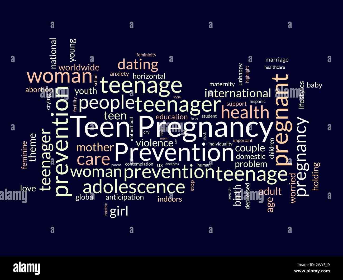 Teen Pregnancy Prevention word cloud template. Health and Medical ...