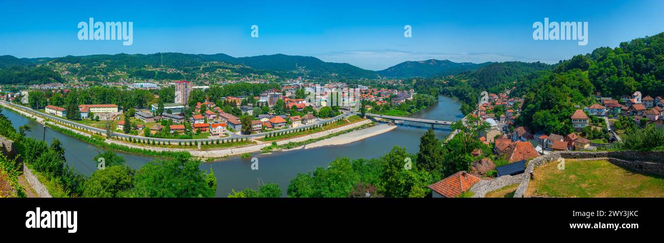 Cityscape of Bosnian town Maglaj Stock Photo - Alamy