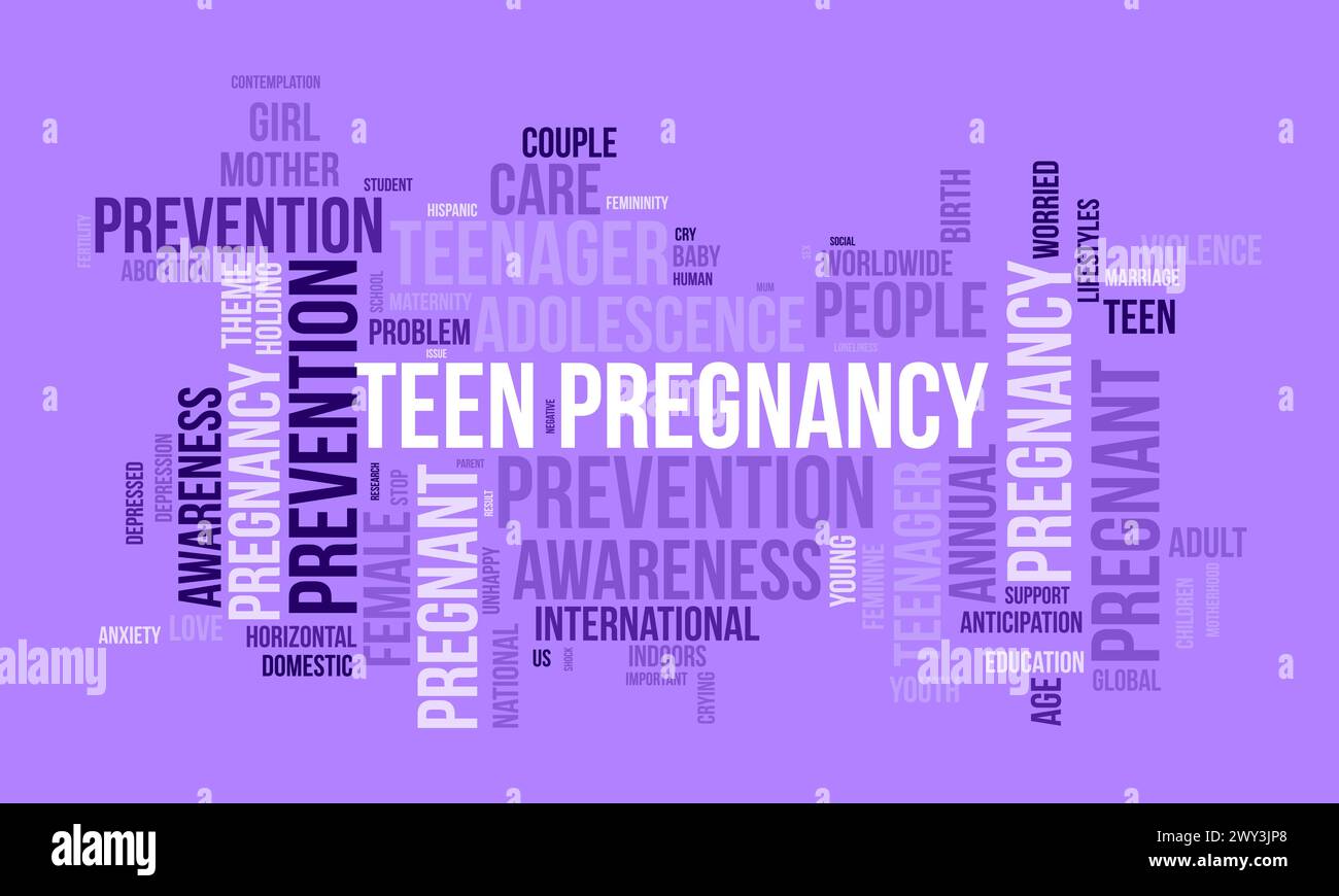 Teen Pregnancy Prevention word cloud template. Health and Medical ...