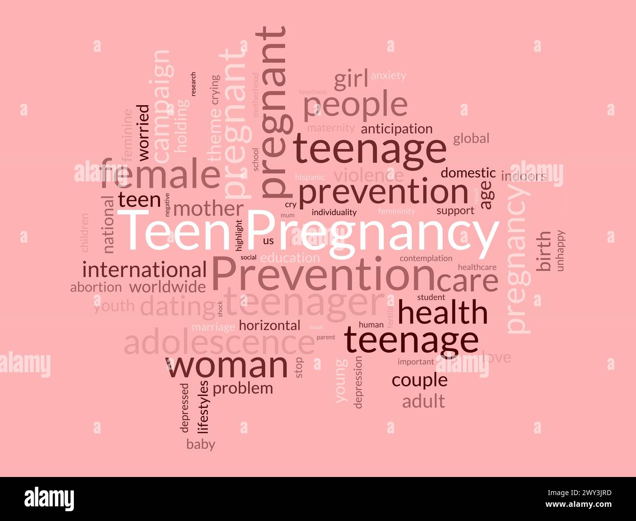 Teen Pregnancy Prevention word cloud template. Health and Medical ...