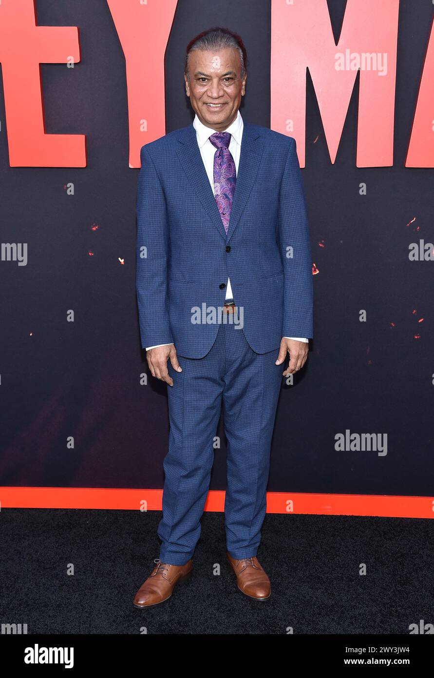 Hollywood, USA. 03rd Apr, 2024. Vipin Sharma arriving to the ‘Monkey ...