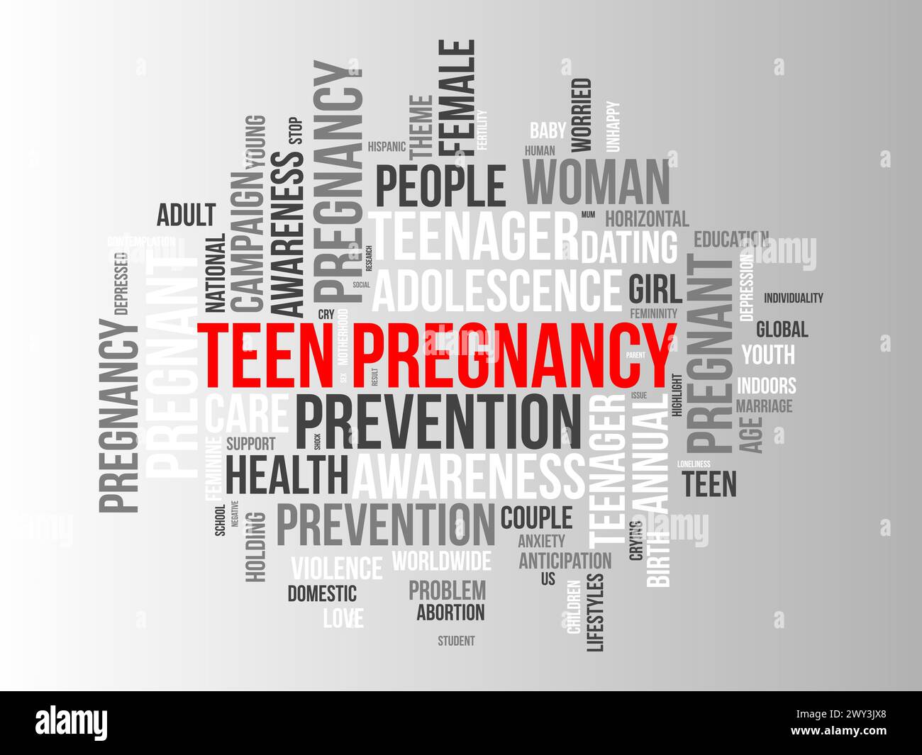 Teen Pregnancy Prevention word cloud template. Health and Medical ...