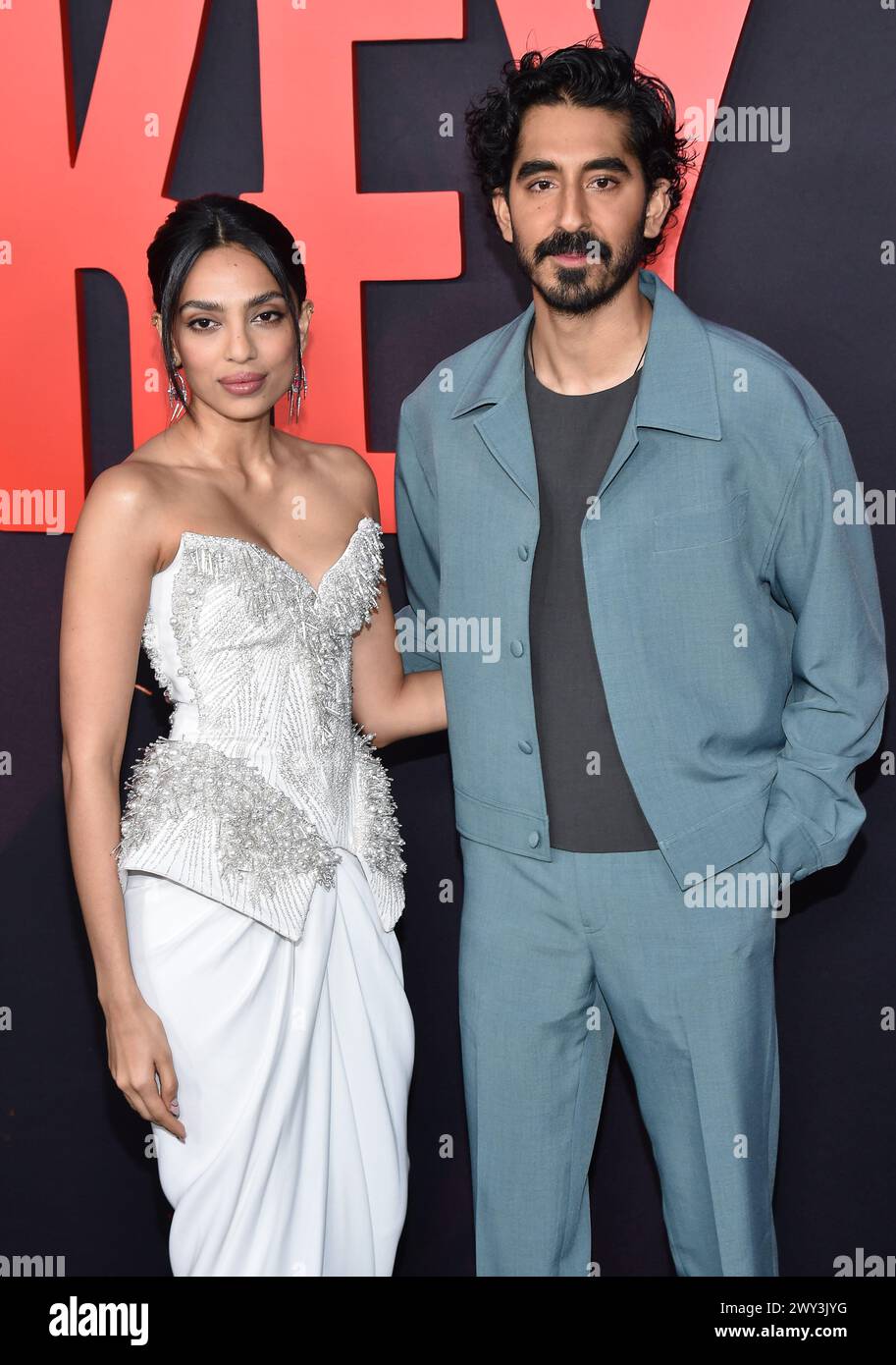Hollywood, USA. 03rd Apr, 2024. Sobhita Dhulipala and Dev Patel arriving to the ‘Monkey Man ...