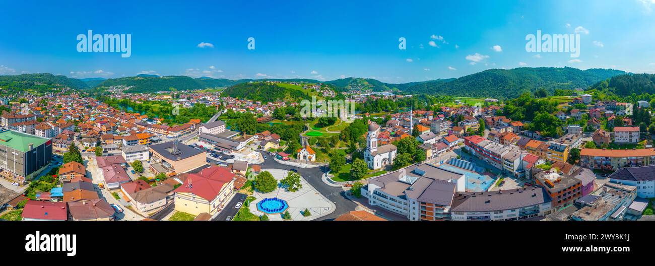Panorama view of Bosanska Krupa town in Bosnia and Herzegovina Stock ...