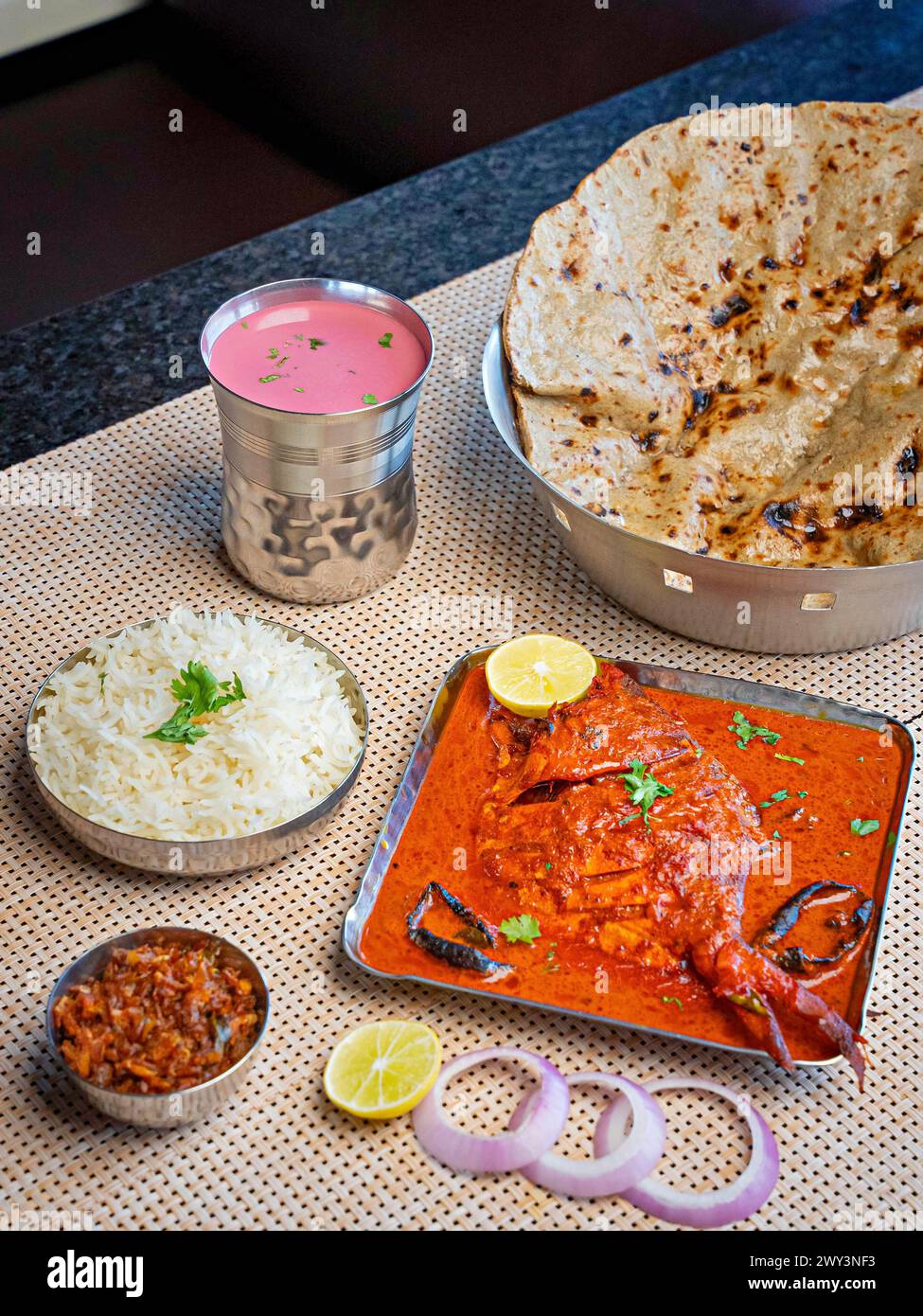 Pomfret with Indian Curry, Non-Vegeterian Dish, Pune, Maharashtra ...