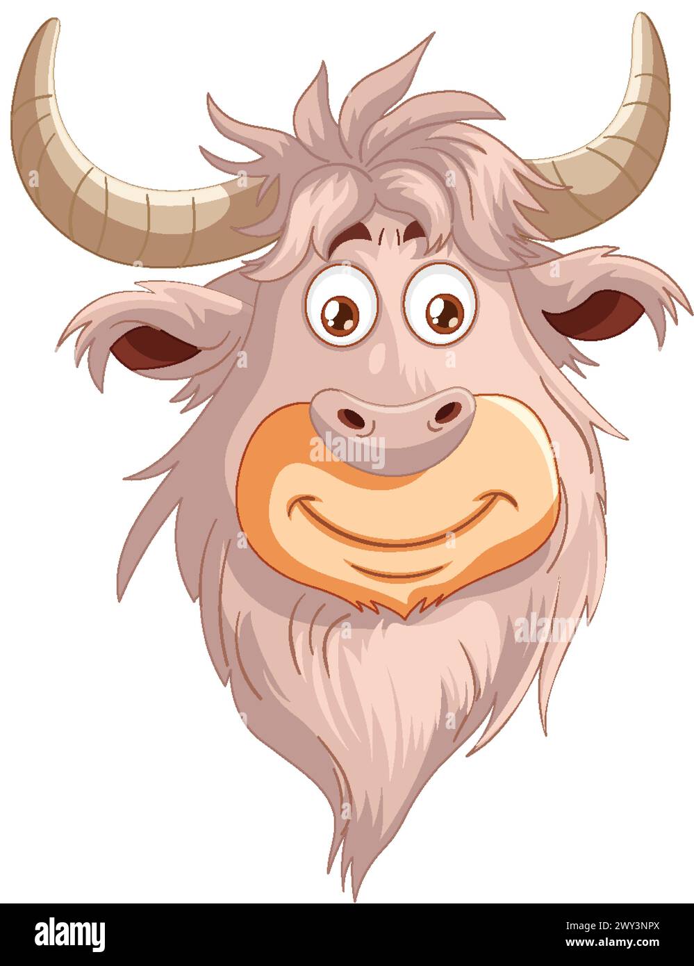 A cheerful yak with a big, friendly smile Stock Vector Image & Art - Alamy