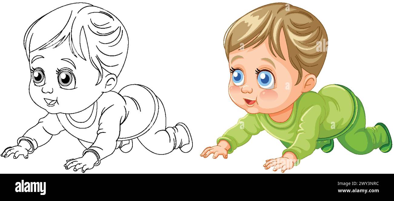 Crawling movement Stock Vector Images - Alamy