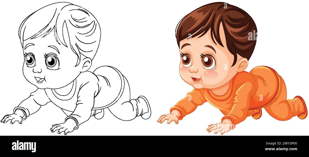 Crawling movement Stock Vector Images - Alamy