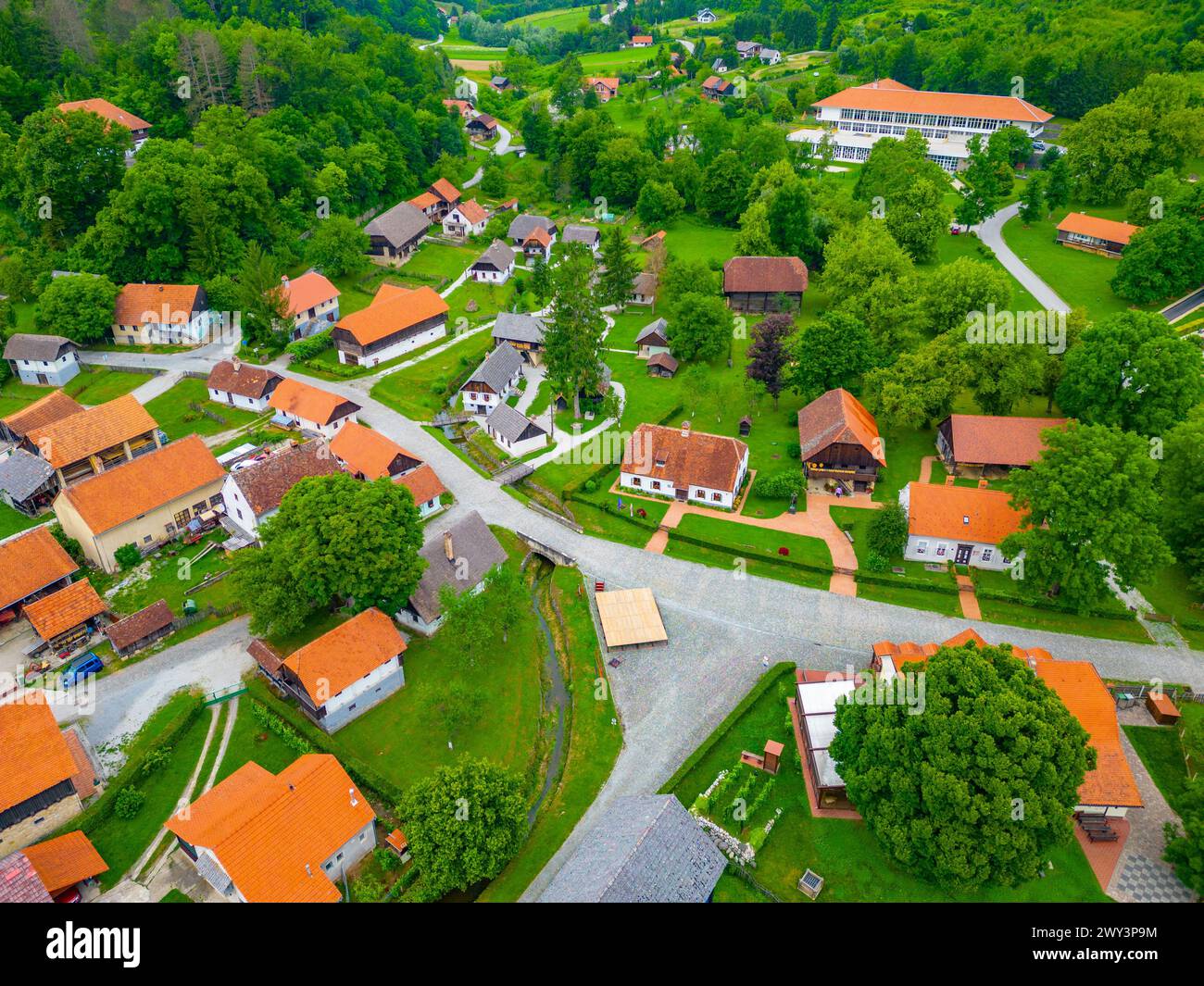 Aerial view ethno village hi-res stock photography and images - Alamy