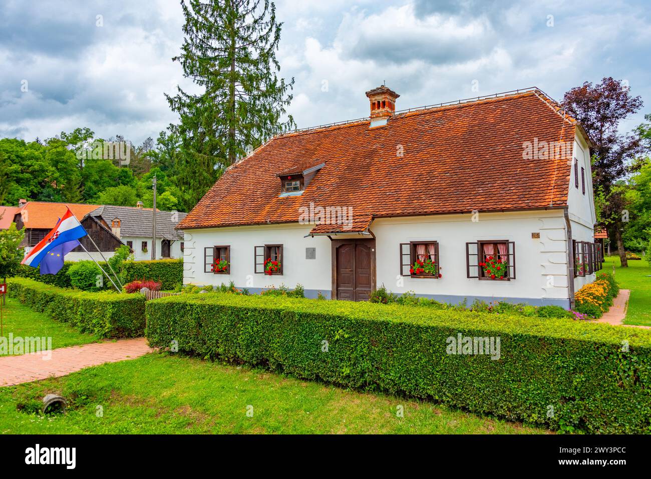 Birth house of former yugoslavian leader Josip Broz Tito in Kumrovec ...