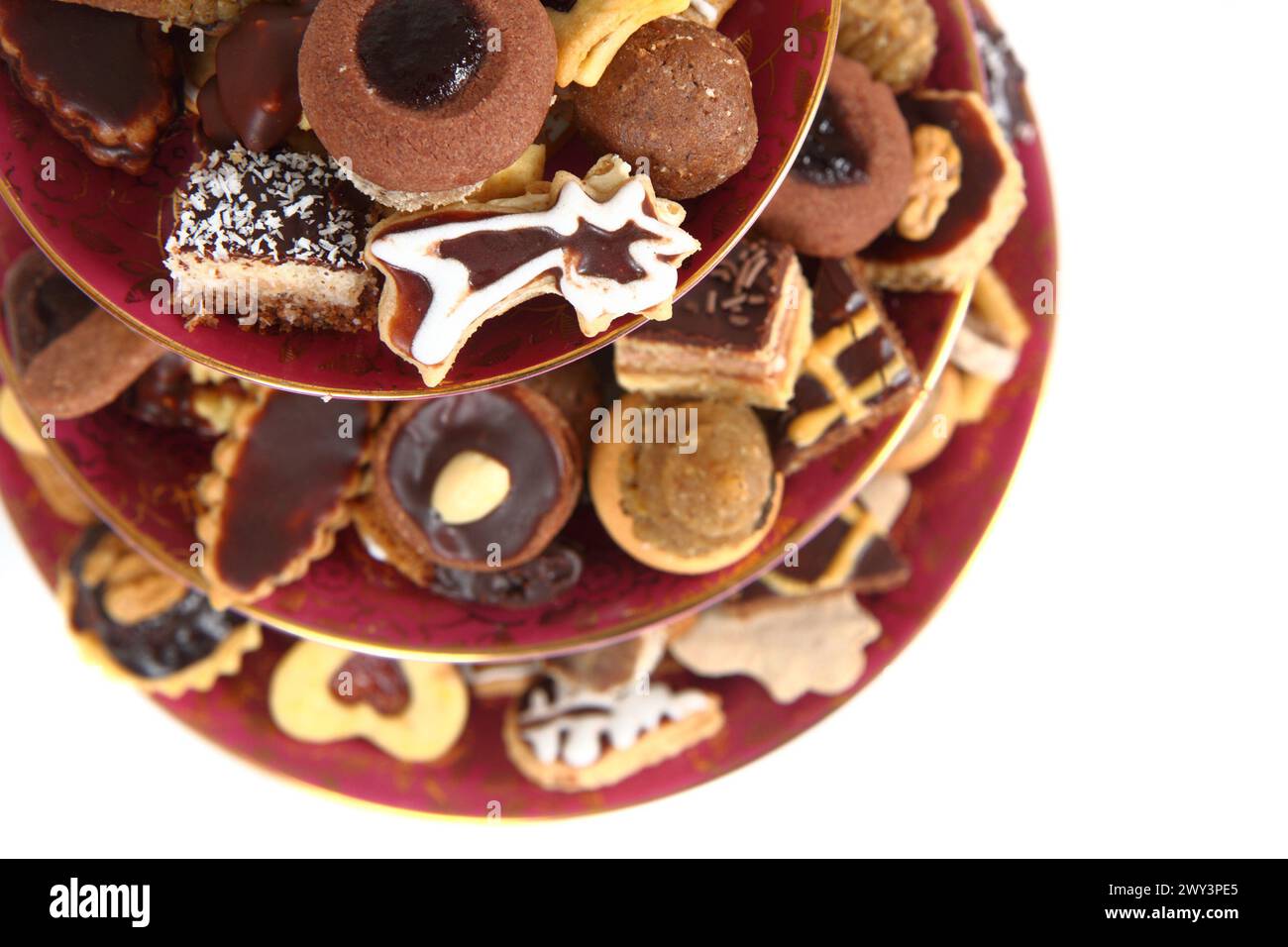 traditional czech christmas cookies isolated on the white background ...