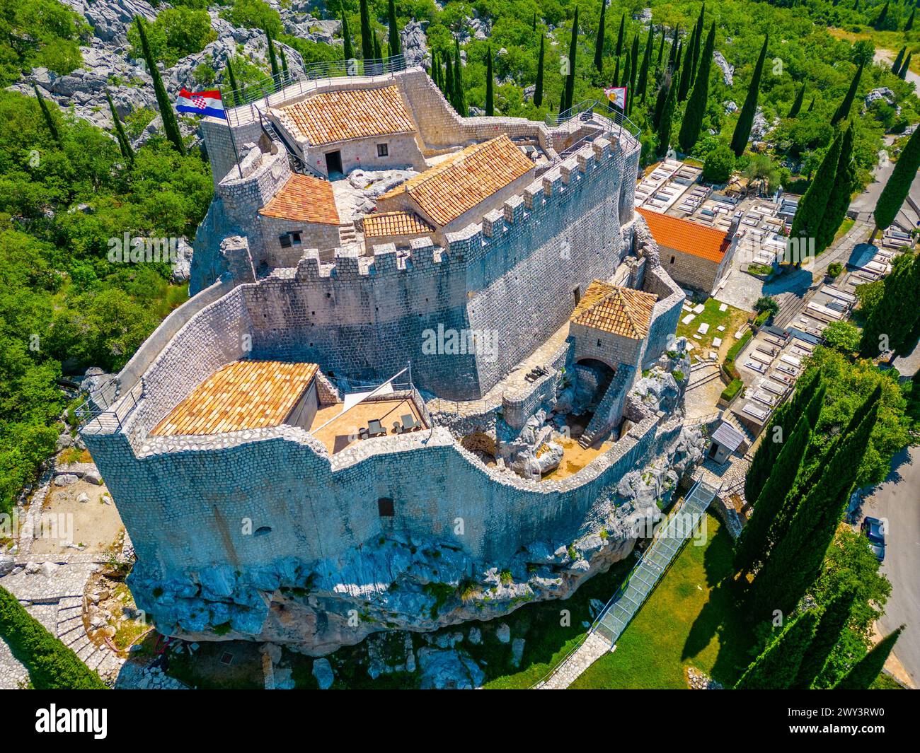 Aerial view of Sokol fortress in Croatia Stock Photo - Alamy