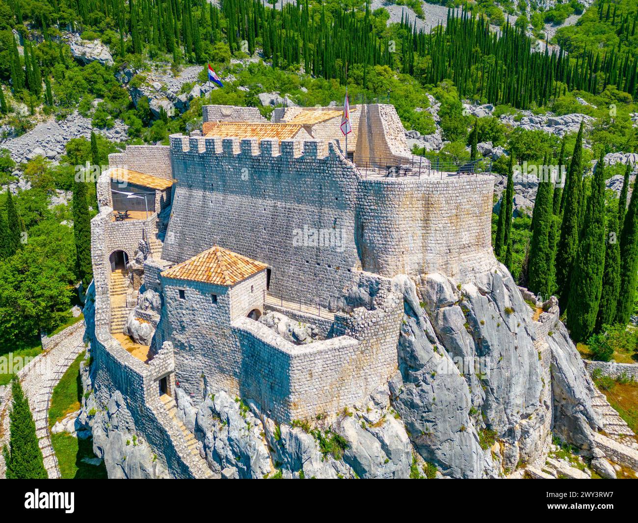 Aerial view of Sokol fortress in Croatia Stock Photo - Alamy