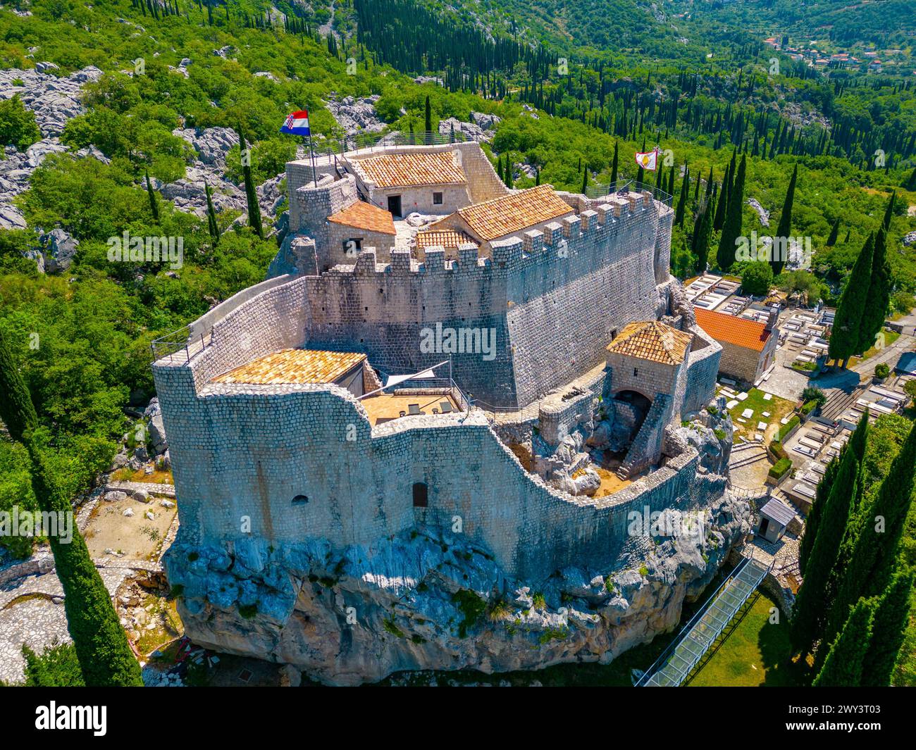 Aerial view of Sokol fortress in Croatia Stock Photo - Alamy