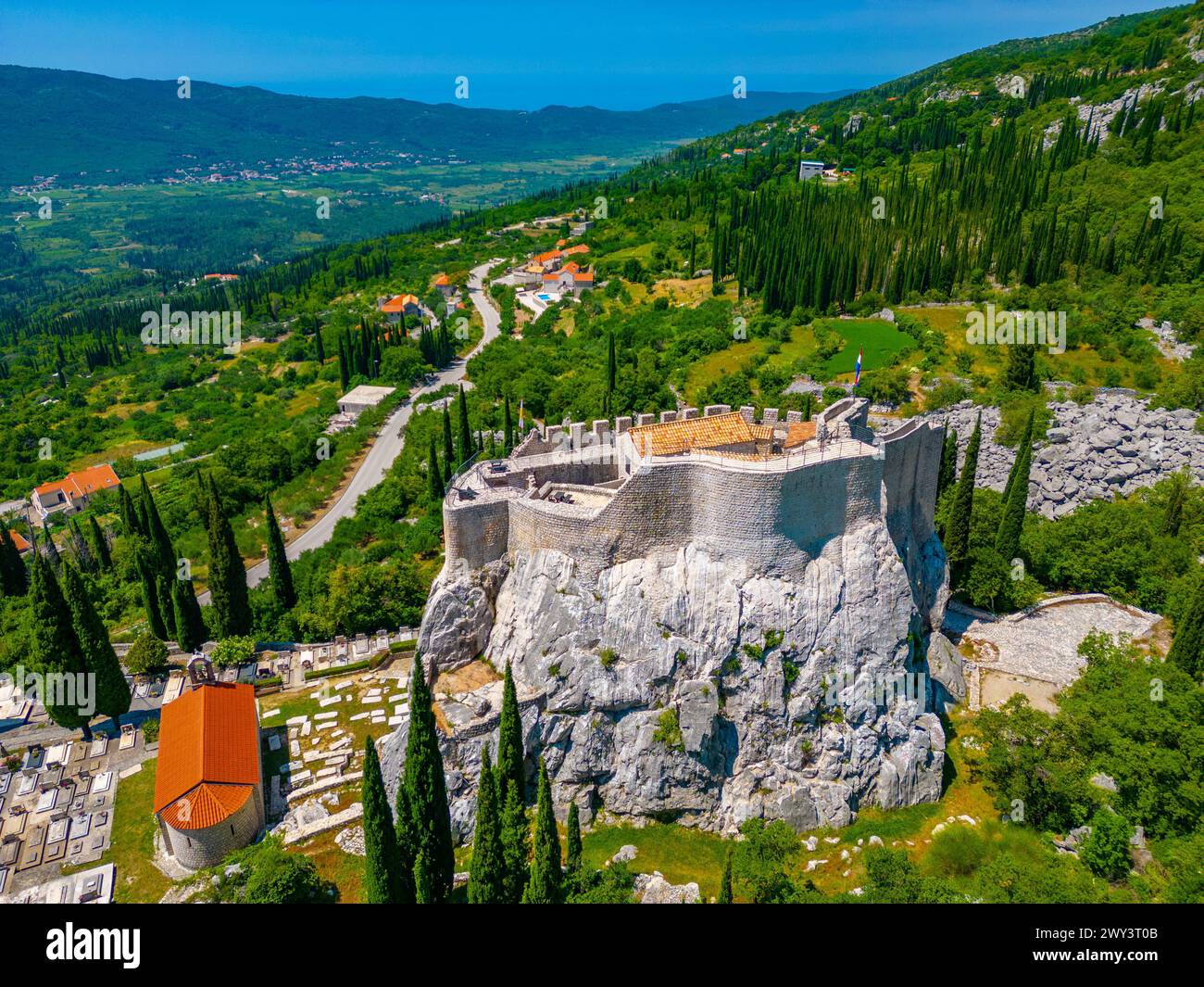Aerial view of Sokol fortress in Croatia Stock Photo - Alamy