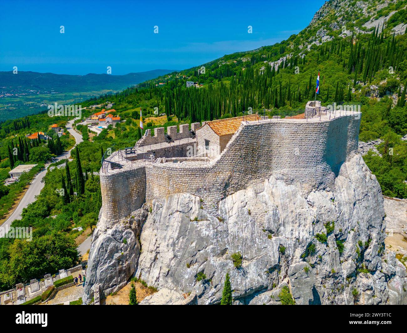 Aerial view of Sokol fortress in Croatia Stock Photo - Alamy