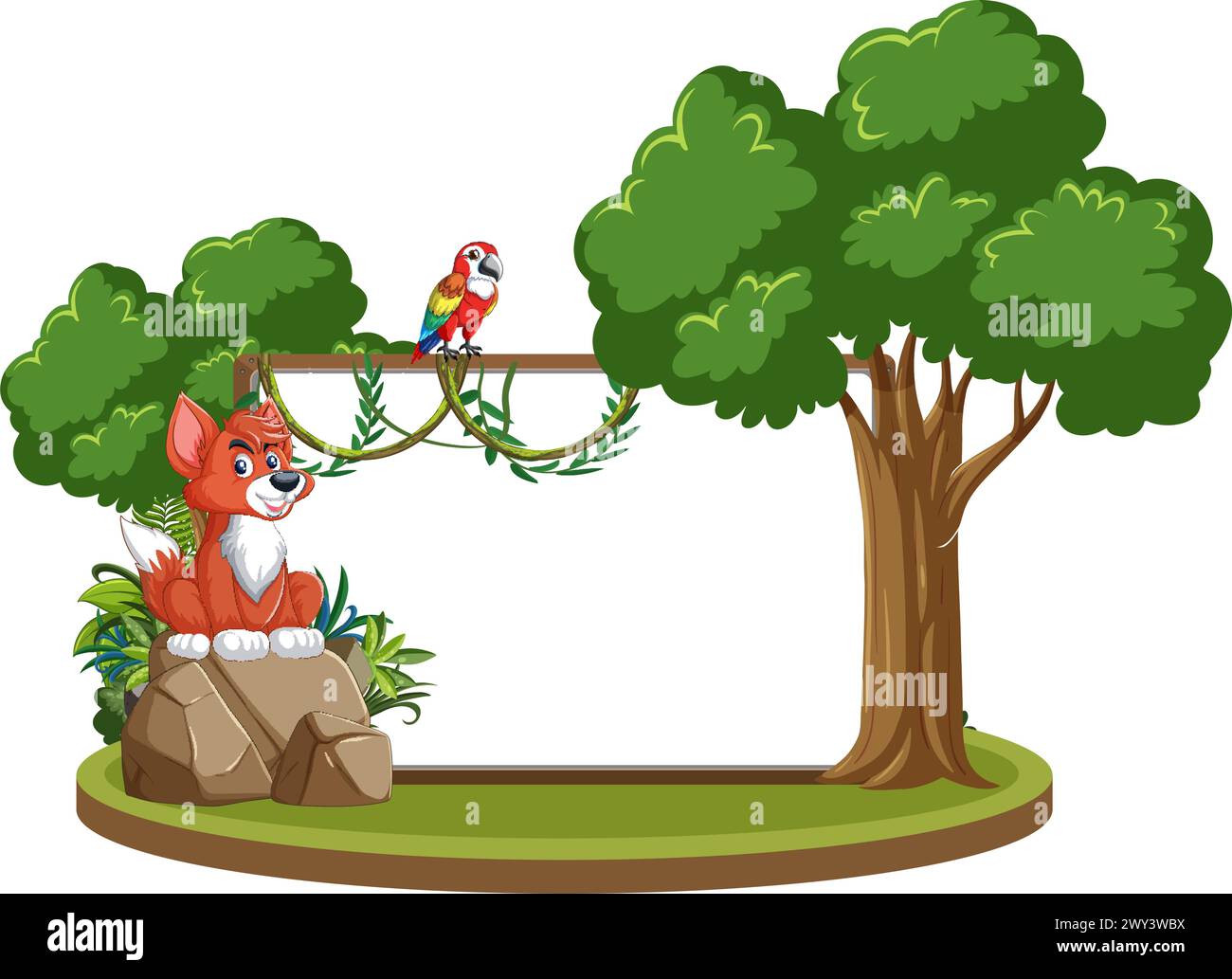 Parrot bird cooperation Stock Vector Images - Alamy