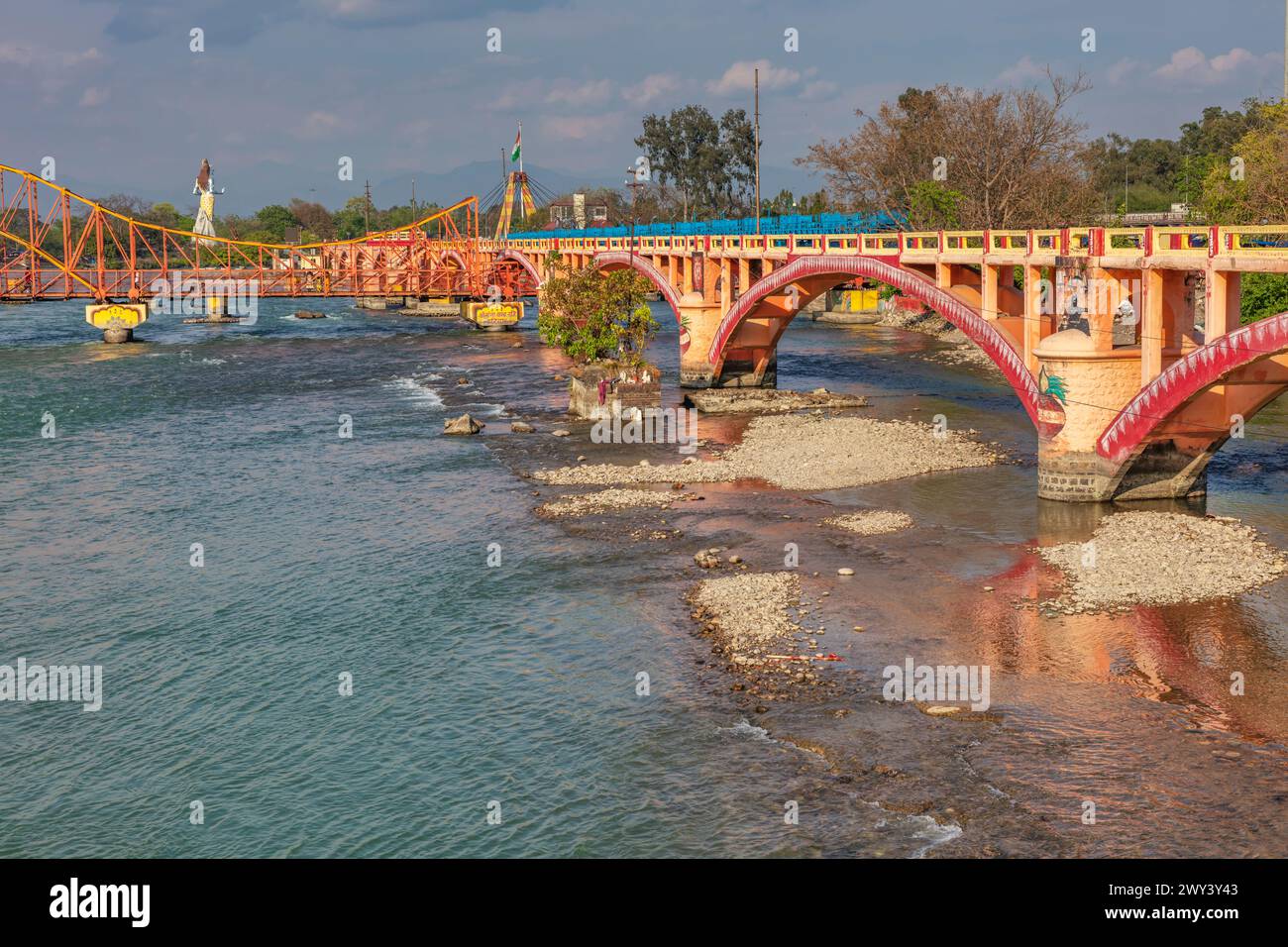 Bridge over Ganges river, Haridwar, Uttarakhand, India Stock Photo - Alamy