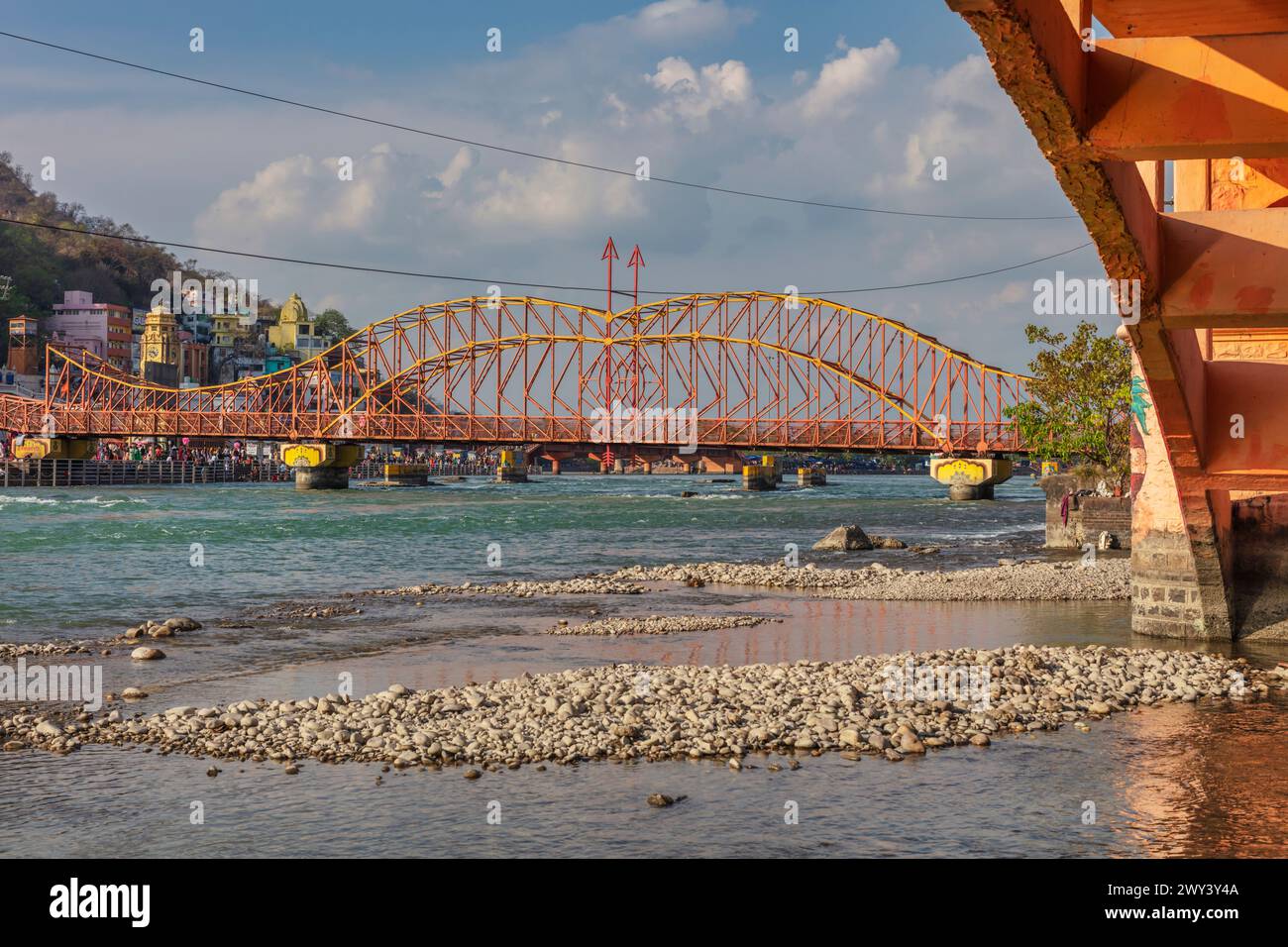 Bridge over Ganges river, Haridwar, Uttarakhand, India Stock Photo - Alamy