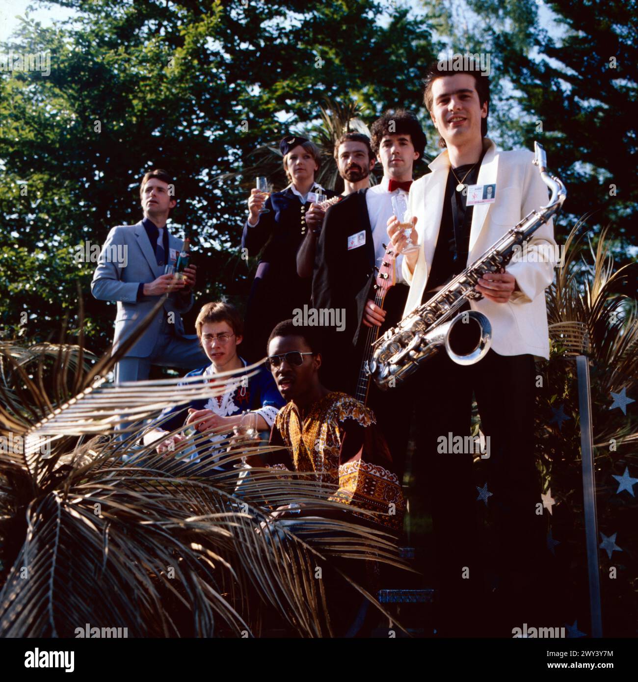 Robin Scott, links und die englische New Wave Gruppe M, Bild von 1979 ...