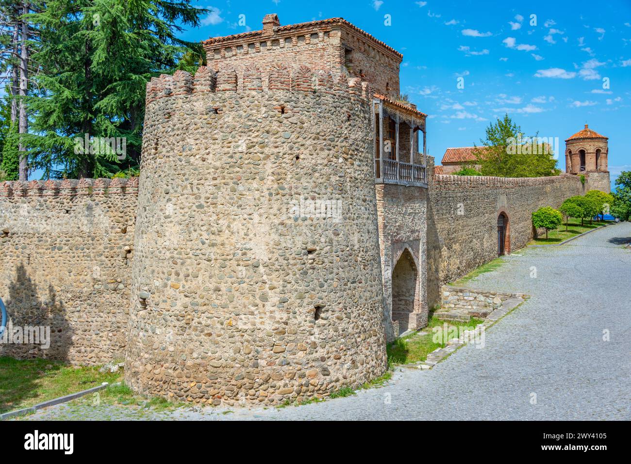 Telavi fortress and King Erekle II Palace in telavi, Georgia Stock ...