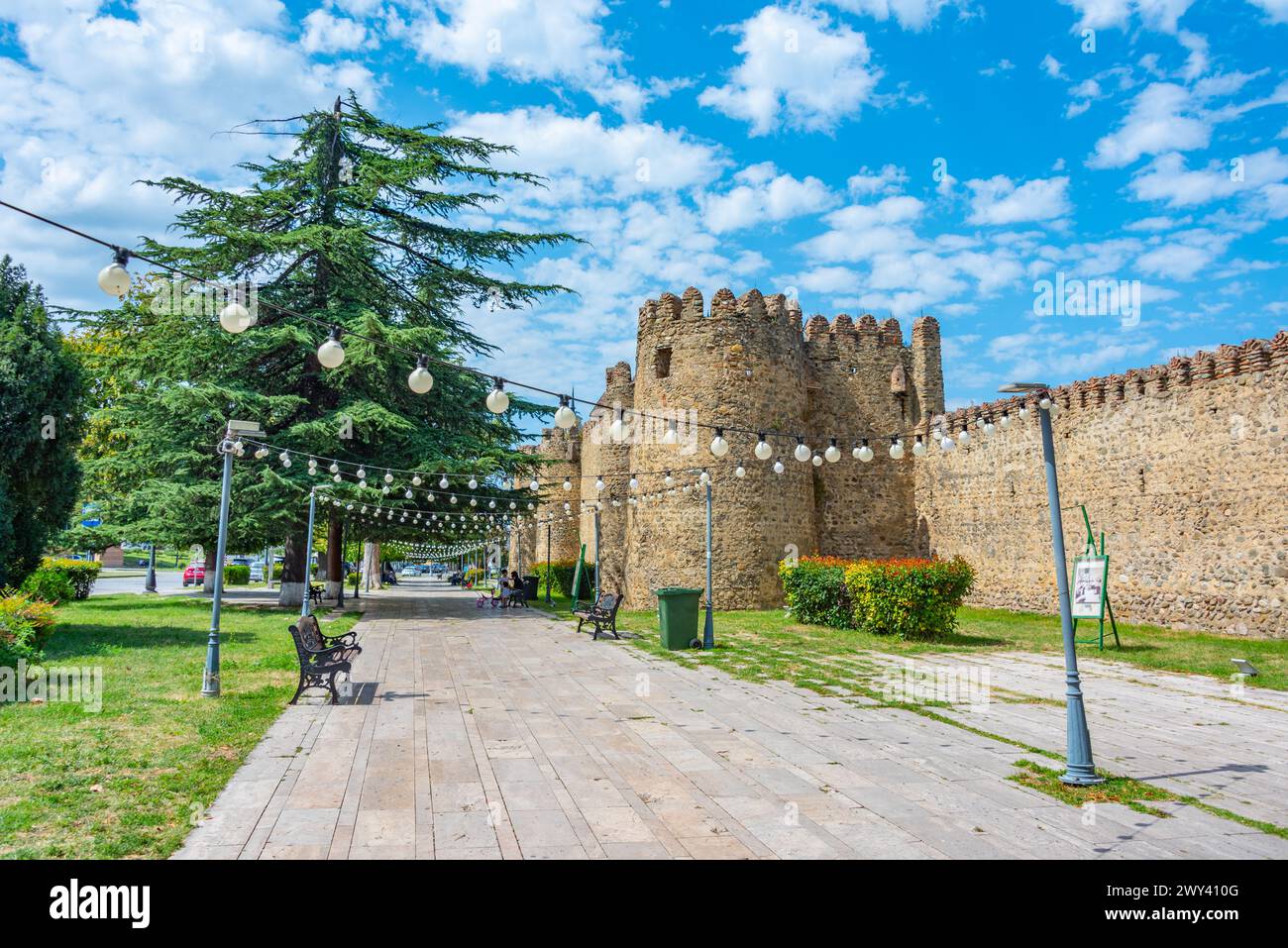 Telavi fortress and King Erekle II Palace in telavi, Georgia Stock ...