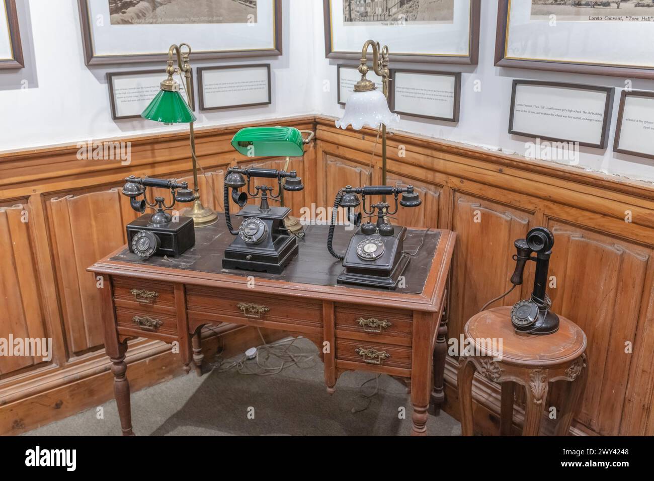 Vintage telephone, Interior of Rashtrapati Niwas, Viceregal Lodge, 1888 ...