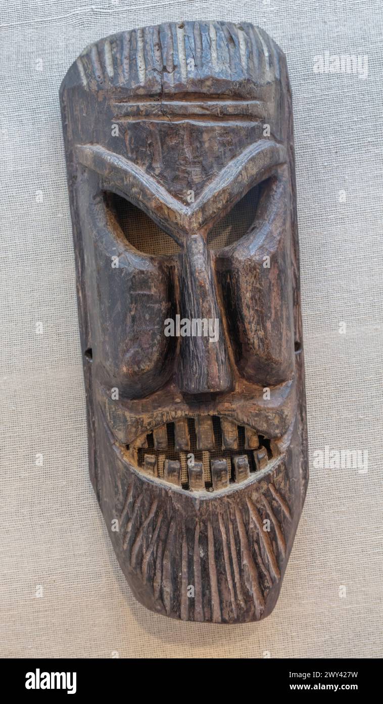 Wood carved mask, Himachal State Museum, Shimla, Himachal Pradesh ...