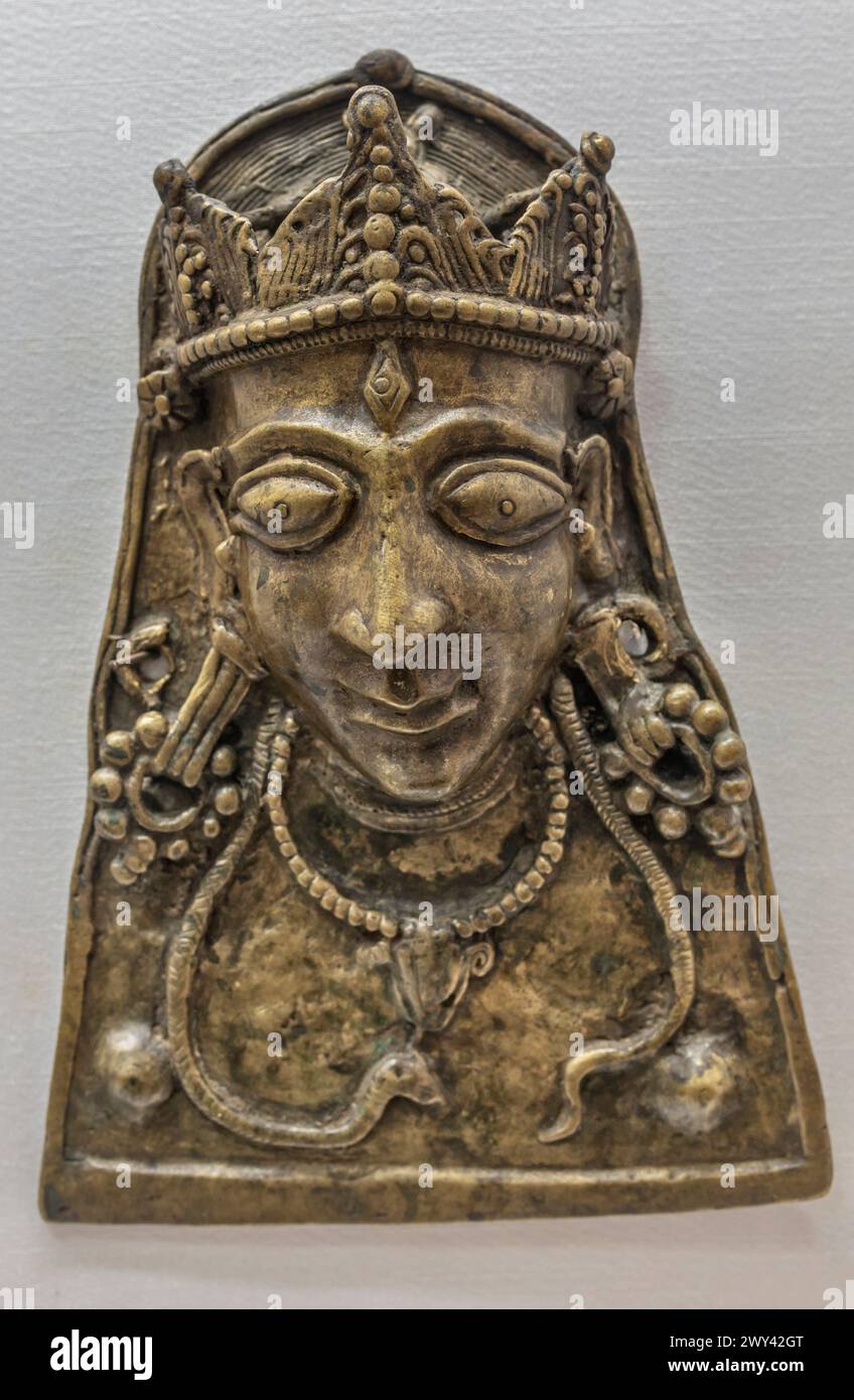 Devi head, 14th century, Kullu, Himachal State Museum, Shimla, Himachal ...