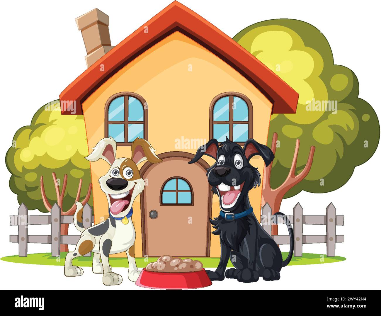 White house dogs Stock Vector Images - Alamy