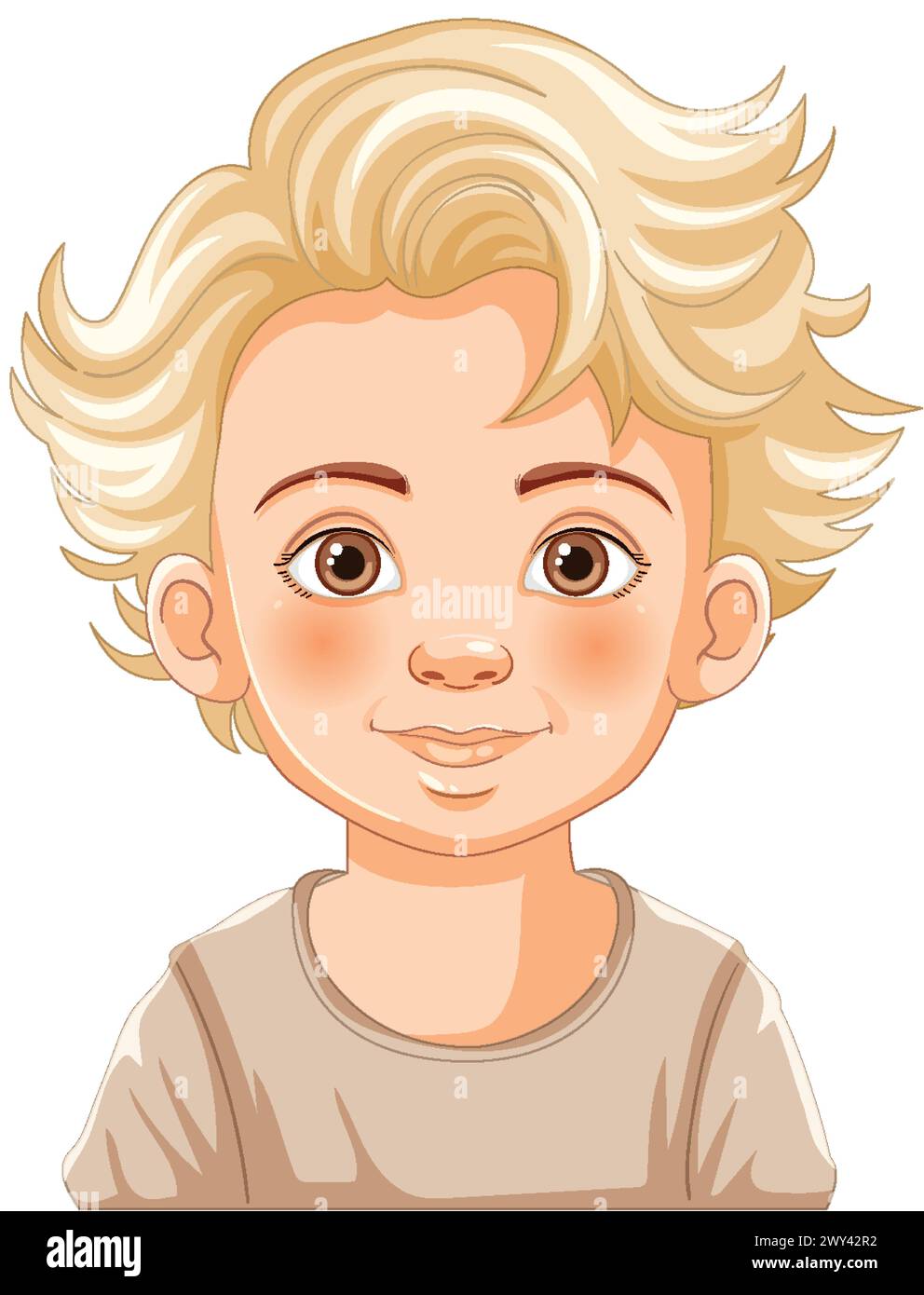Illustration of a cheerful young boy smiling Stock Vector Image & Art ...