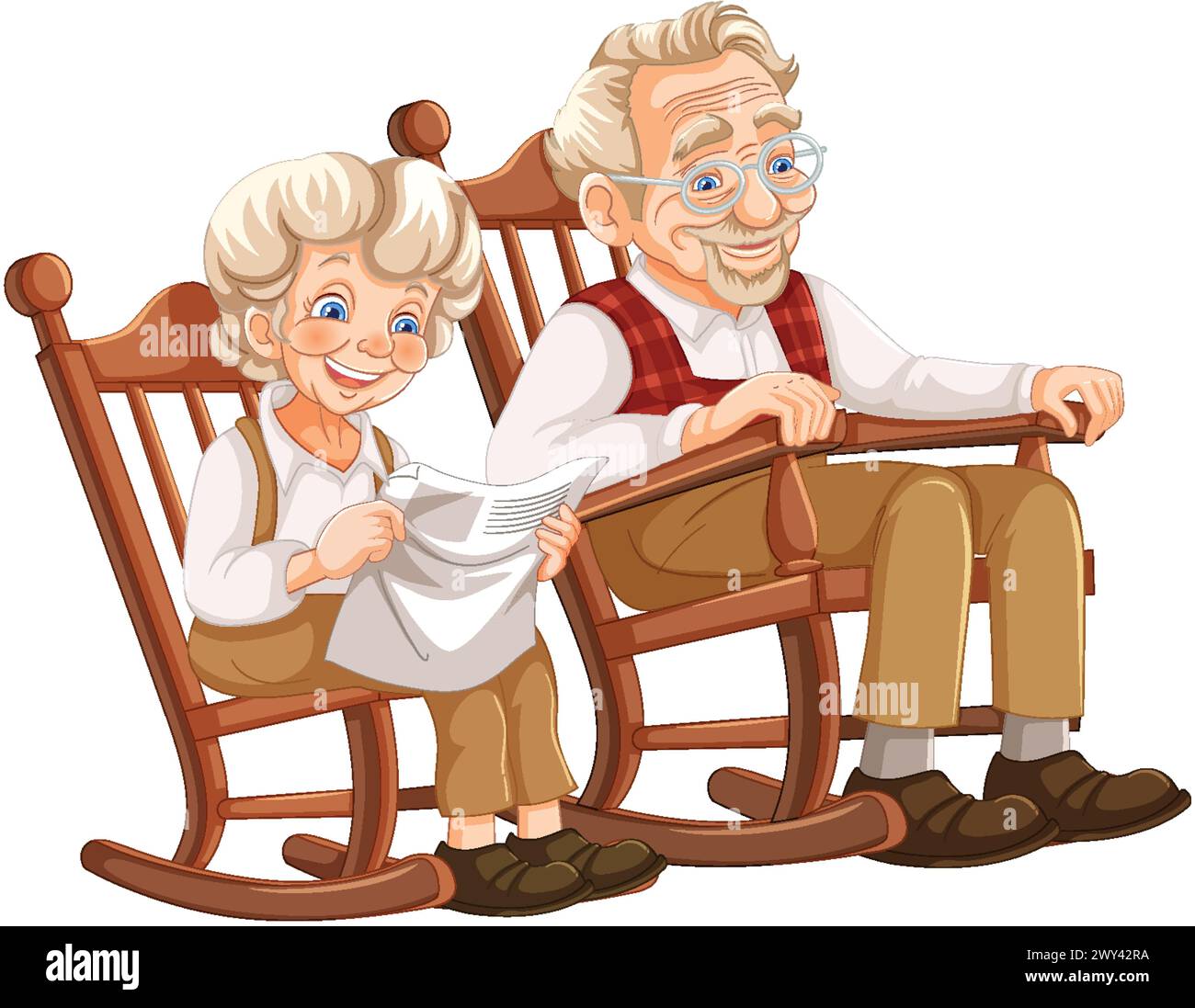 Elderly senior citizens seniors aging family Stock Vector Images - Alamy