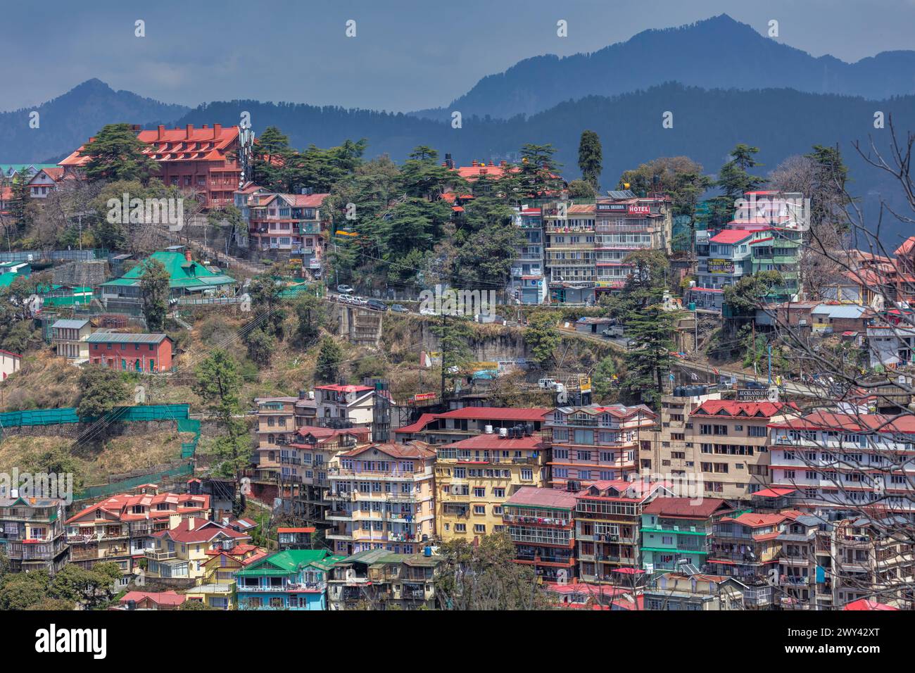 Cityscape of Shimla, Himachal Pradesh, India Stock Photo - Alamy