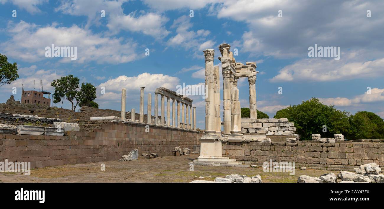 The Temple of Trajan in Pergamon Ancient City Stock Photo - Alamy