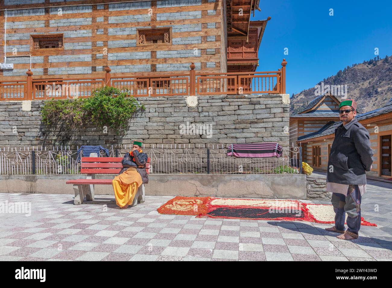 Inner courtyard of Bhimakali temple, Sarahan, Himachal Pradesh, India ...