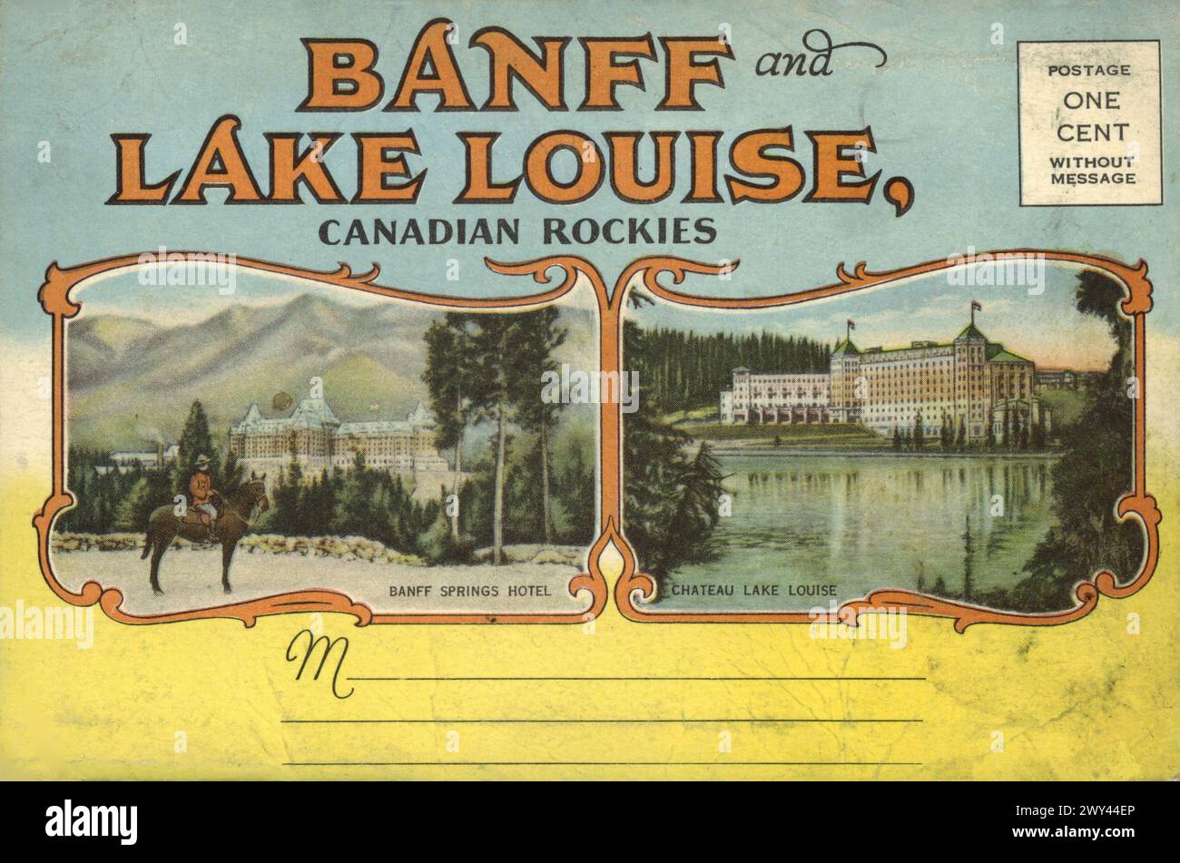 Cover of a booklet of souvenir postcards of the Canadian Rockies in the ...