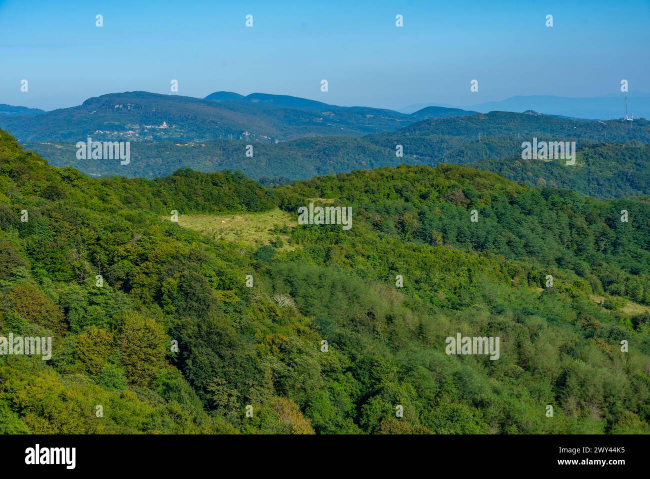 Natural landscape of Sataplia nature reserve around Kutaisi in Georgia ...