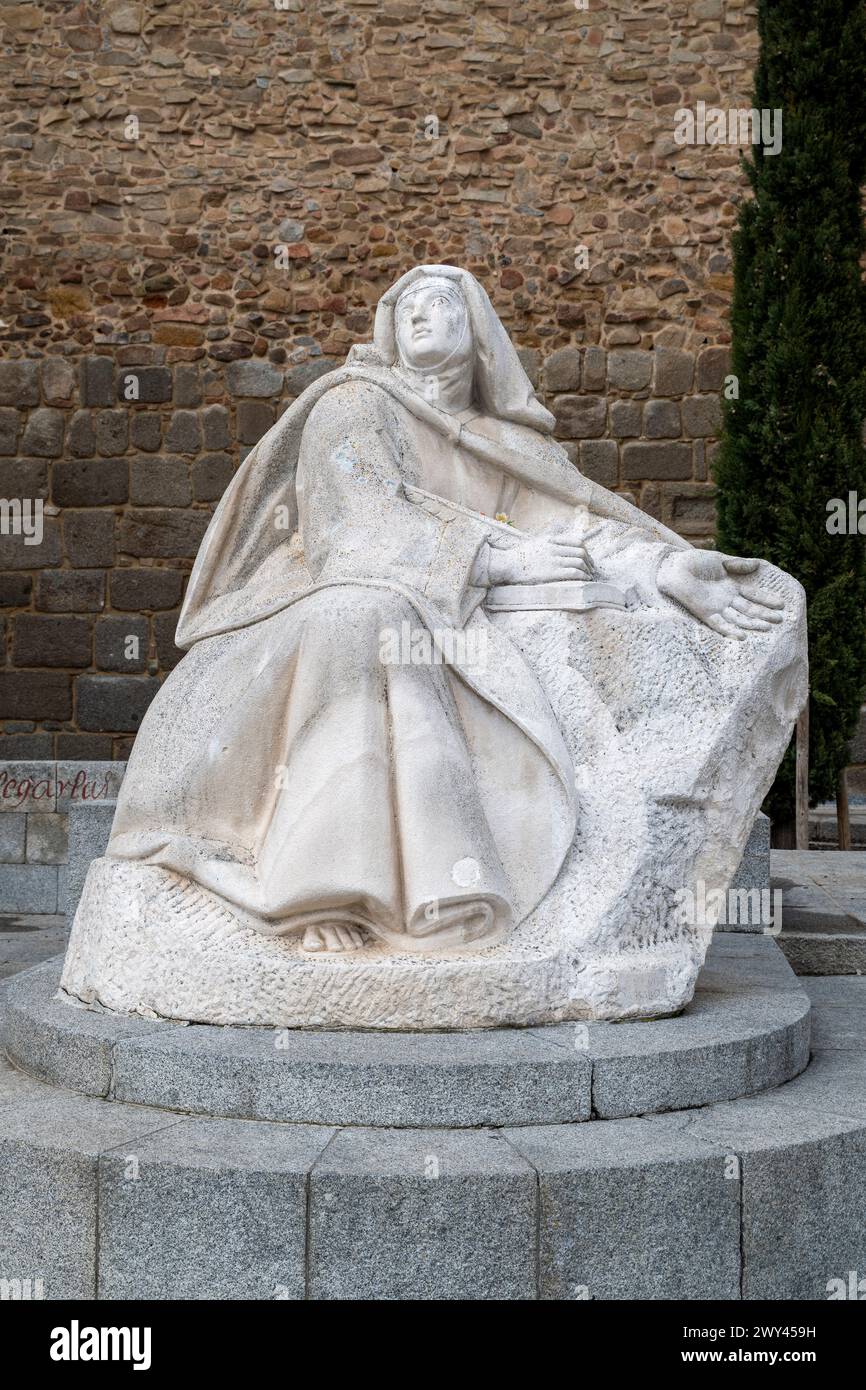 Statue Of Saint Teresa Santa Teresa Avila Castile And Leon Spain