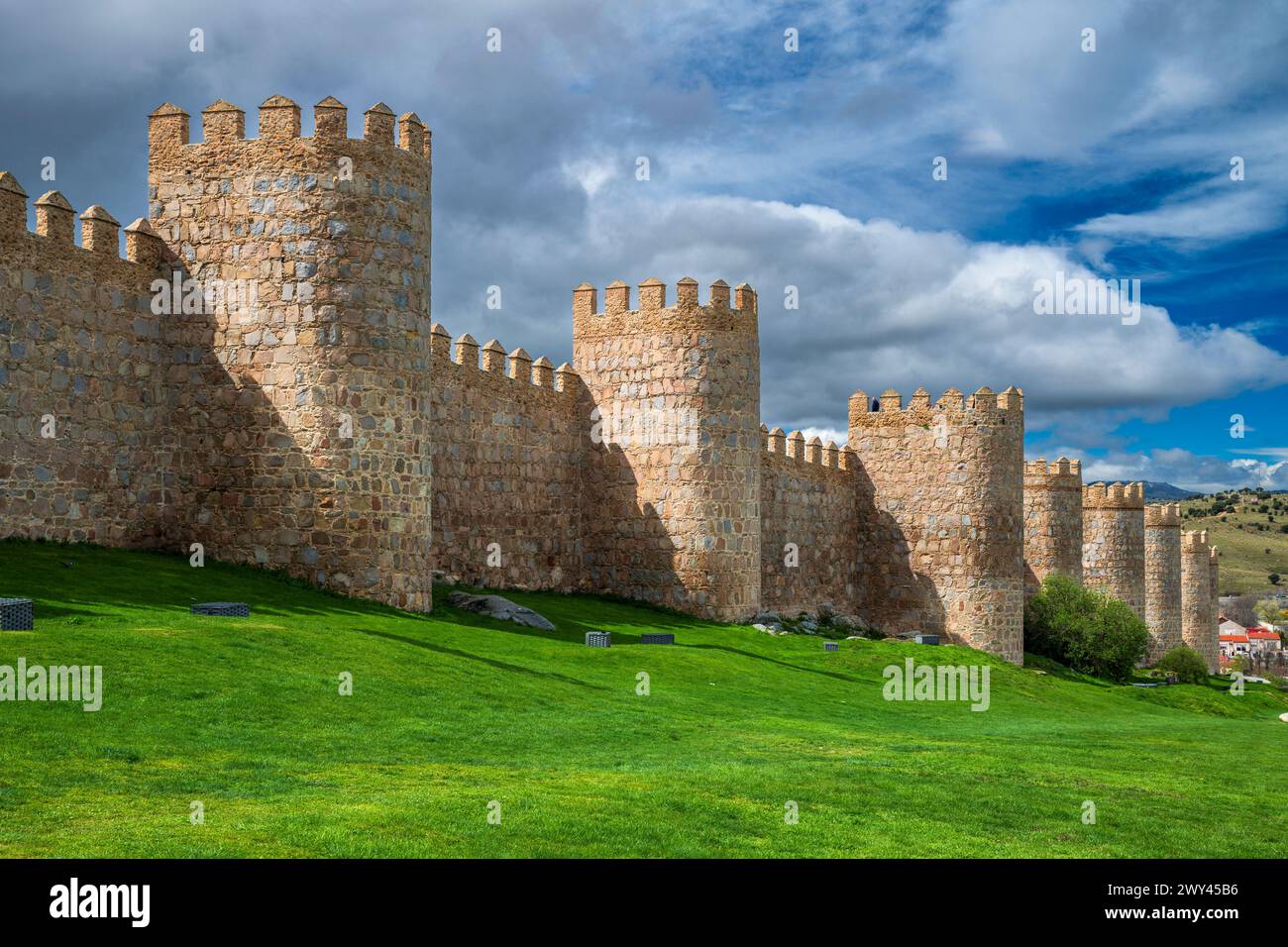 Medieval walls, Avila, Castile and Leon, Spain Stock Photo - Alamy