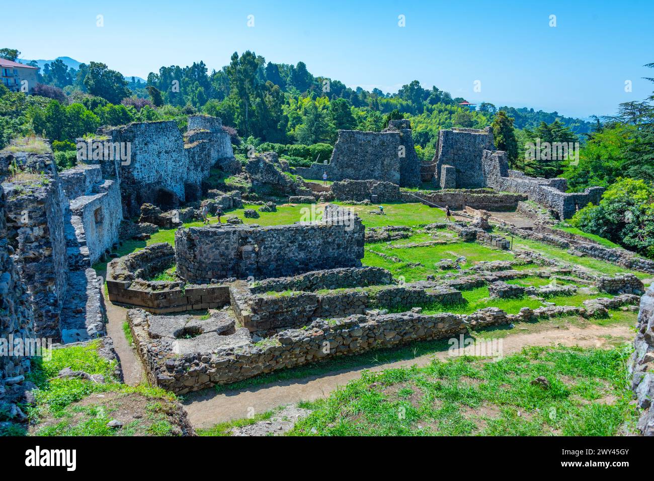 Summer day at Petra fortress in Adjara region of Georgia Stock Photo ...