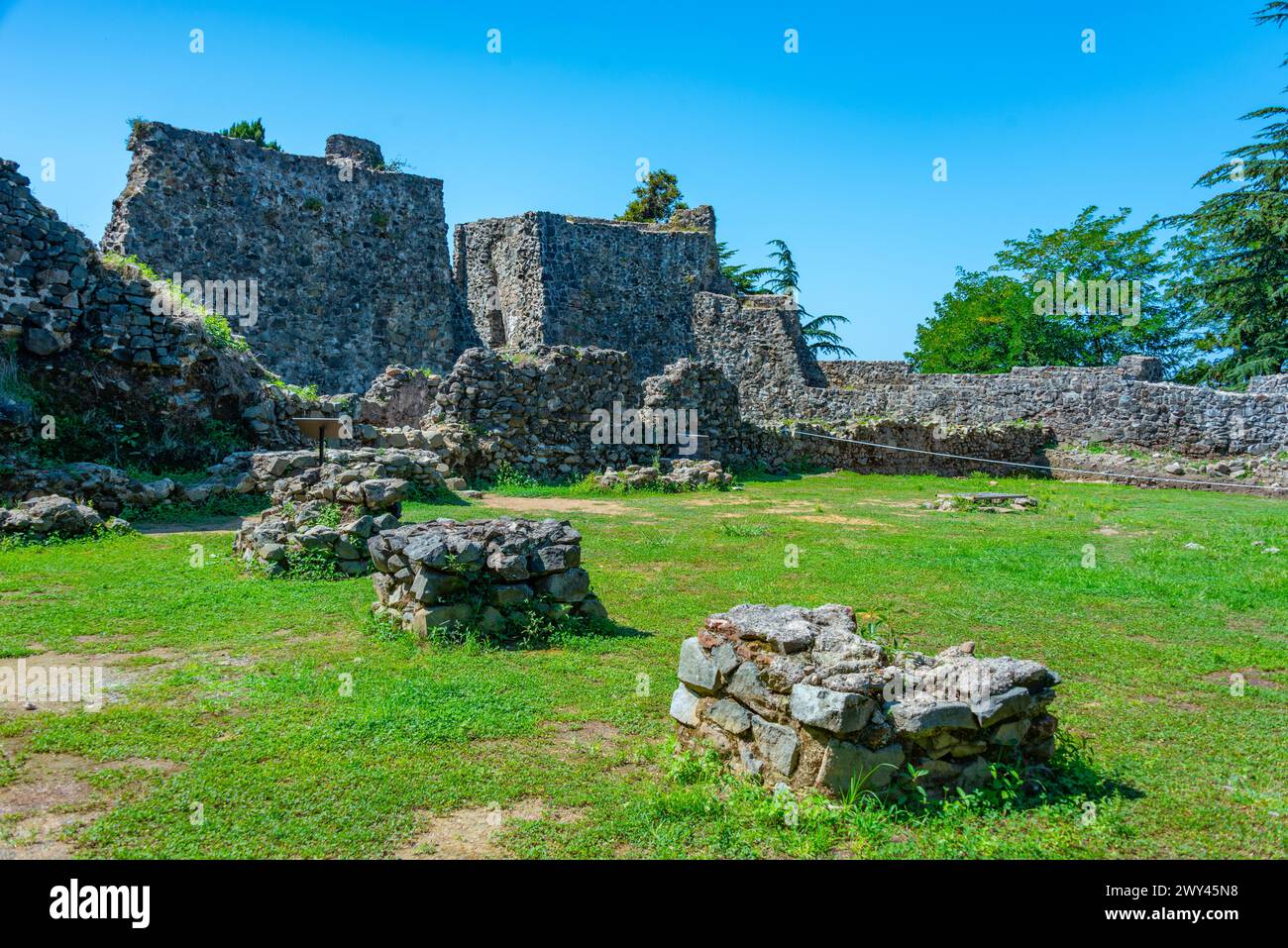 Summer day at Petra fortress in Adjara region of Georgia Stock Photo ...