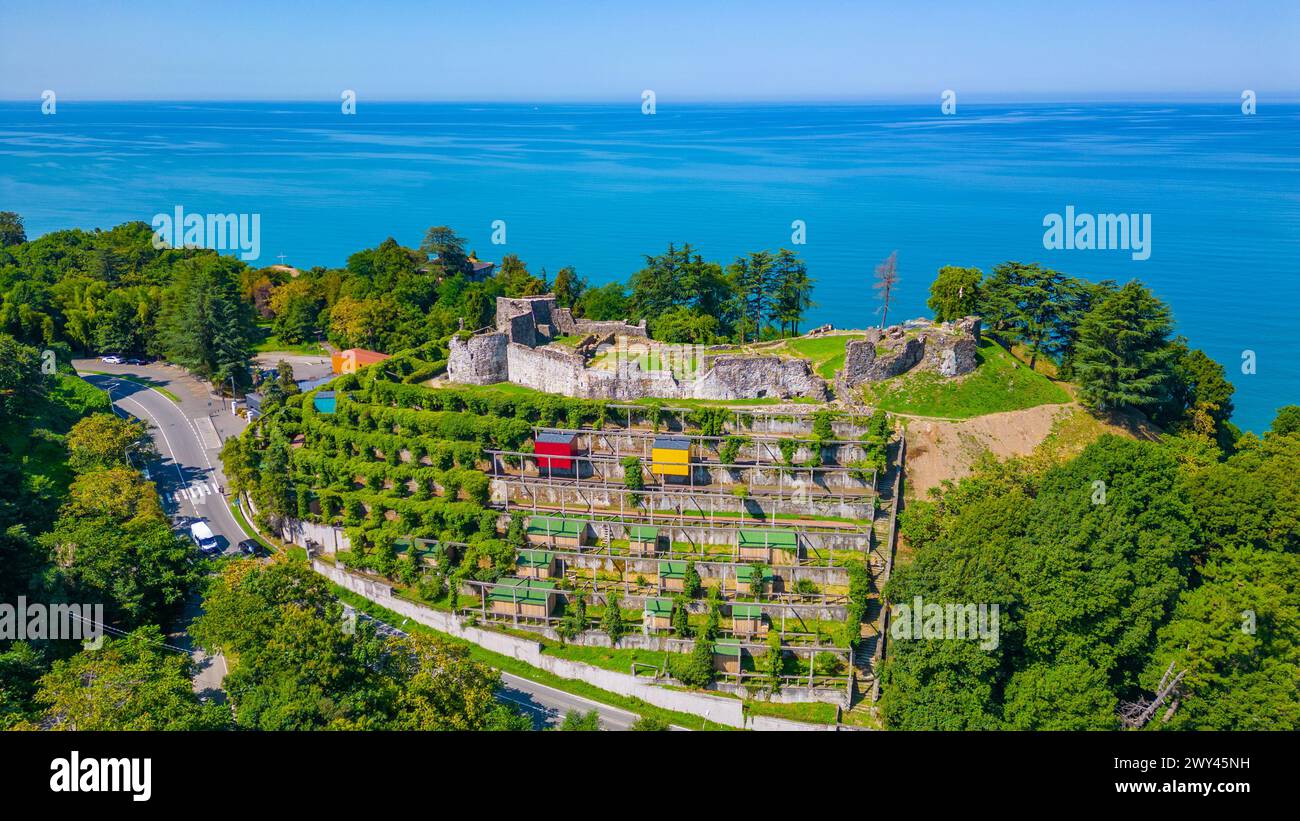 Summer day at Petra fortress in Adjara region of Georgia Stock Photo ...