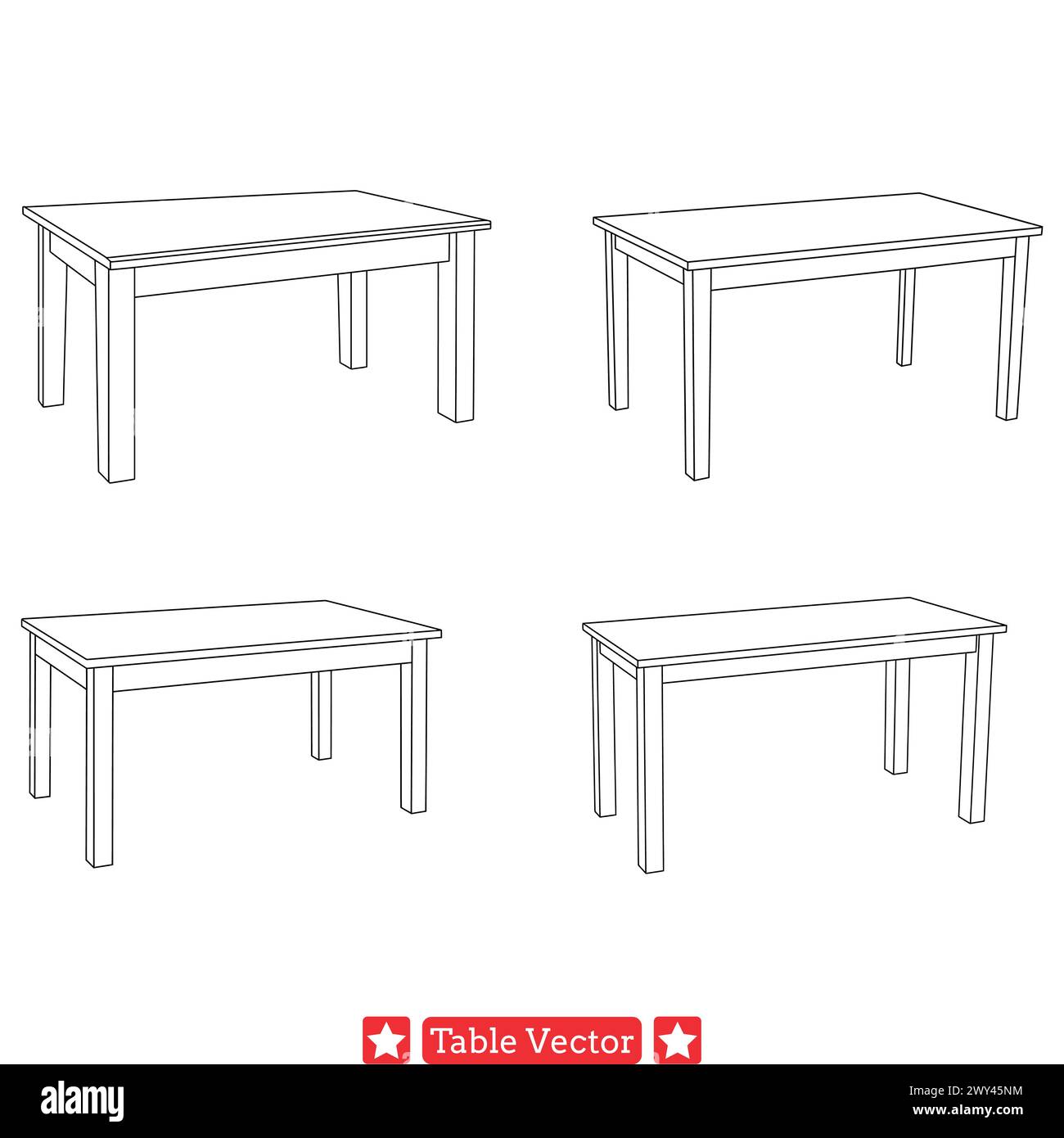 Versatile Table Vector Illustrations Ideal for Web, Print, and Beyond Stock Vector Image & Art ...