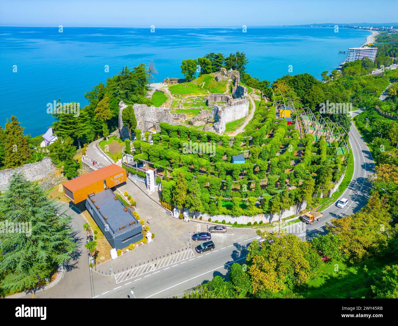 Summer day at Petra fortress in Adjara region of Georgia Stock Photo ...