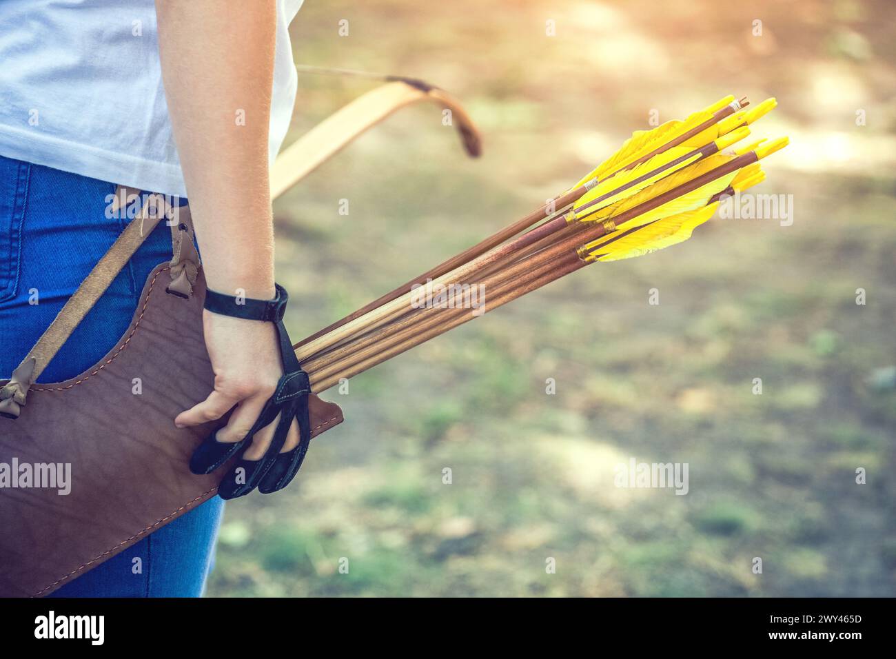 Girl shoots an arrow hi-res stock photography and images - Alamy