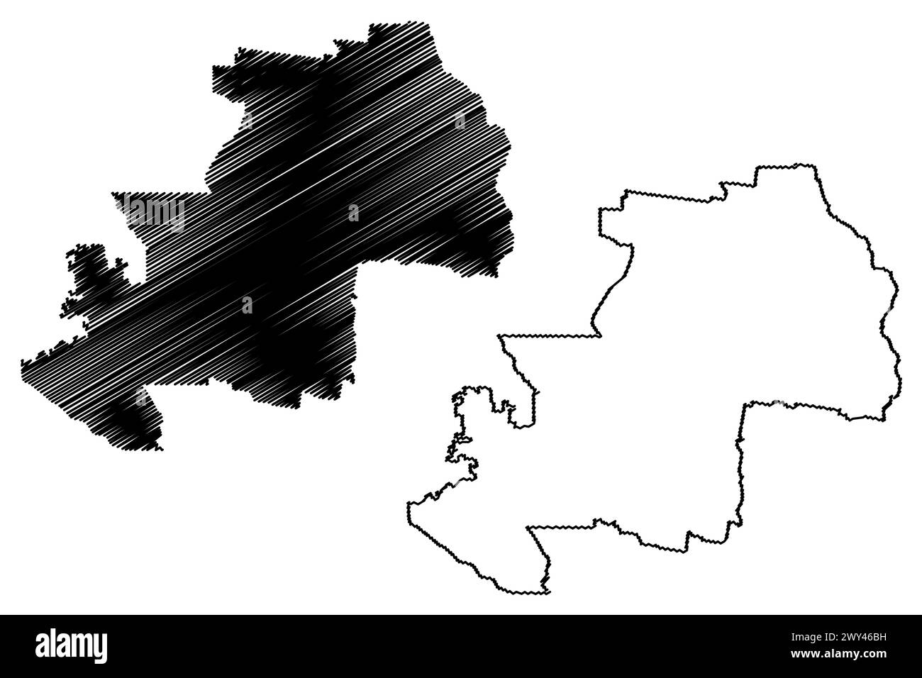 Northern grampians map Black and White Stock Photos & Images - Alamy