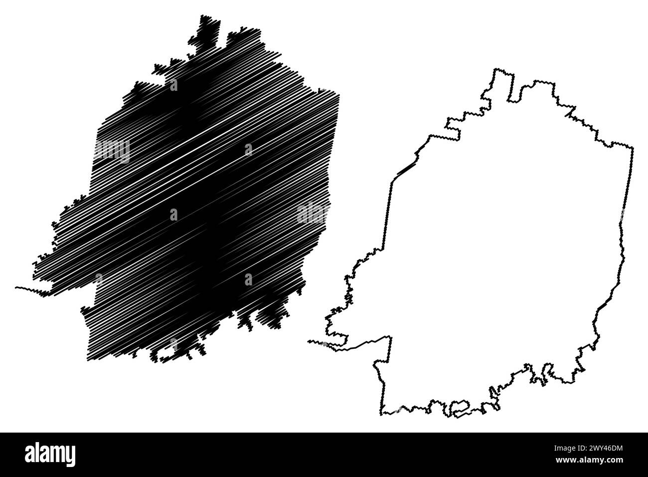 Nillumbik vector map Black and White Stock Photos & Images - Alamy